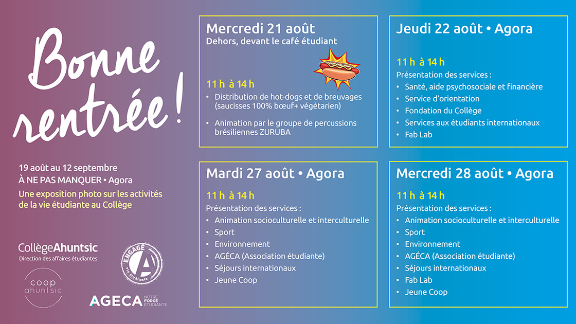 Activités de la rentrée - Automne 2019
