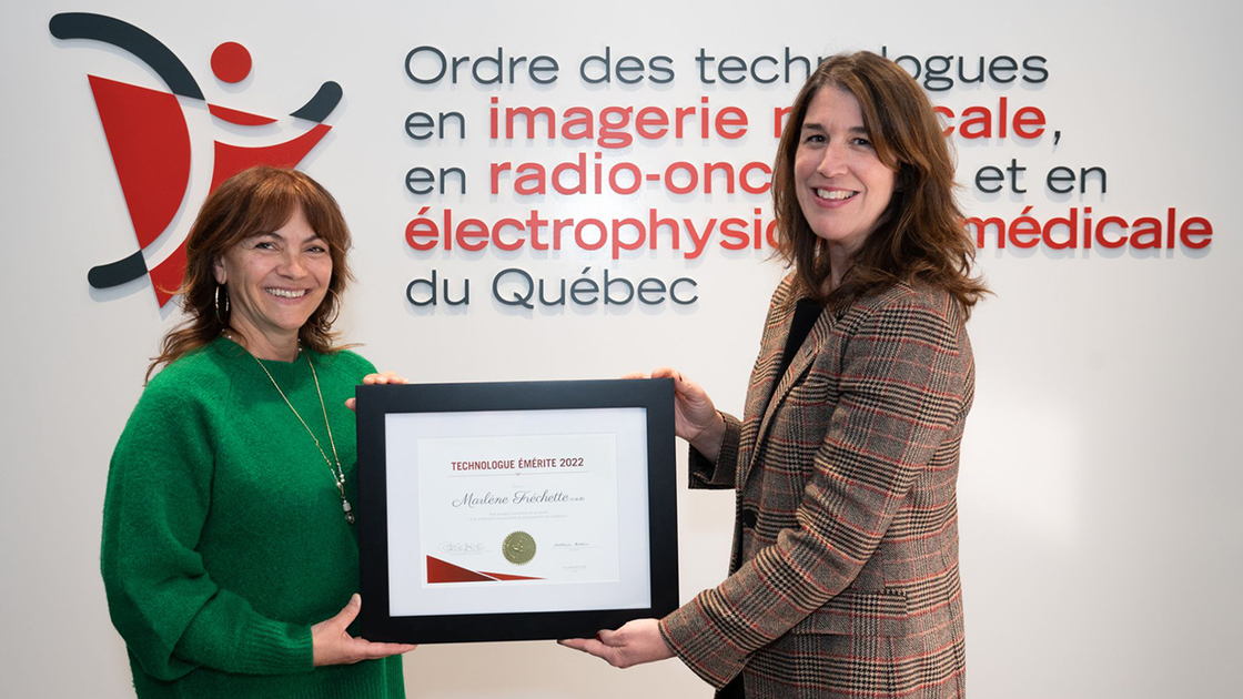 Marlène Fréchette reçoit le prix de Technologue émérite